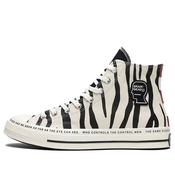 CONVERSE X Brain Dead Chuck 70 Hi "brain Dead" Sneakers - Egret/black/multi