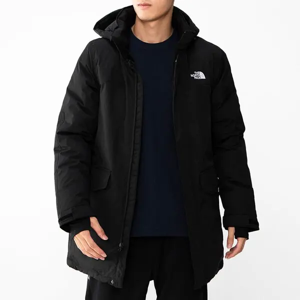 The North Face Down Parka With Hood And Embroidery