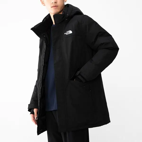 The North Face Down Parka With Hood And Embroidery