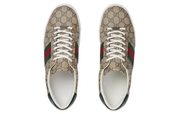 Gucci Ace Sneaker With Web Detail - Beige