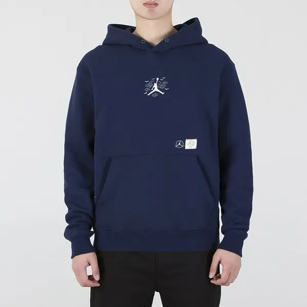 JORDAN Embroidered Logo Pullover Hoodie
