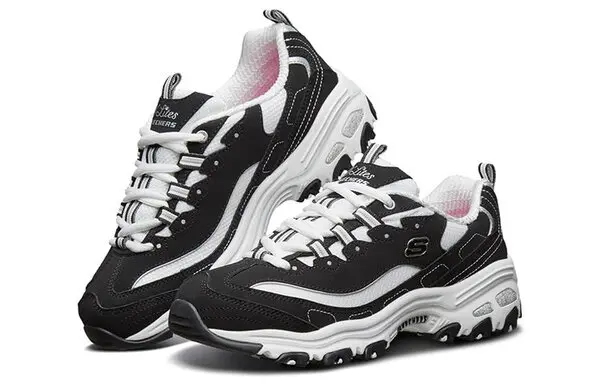 Sketchers D'lites Gs Athletic Sneakers - Black/white