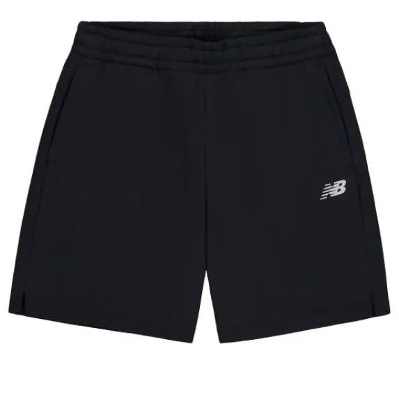 NEW BALANCE Logo Cotton Shorts - Black