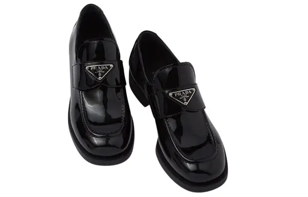 Prada Patent Leather Loafers - Black/silver