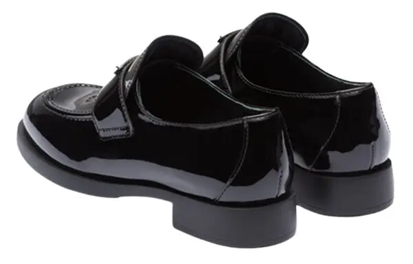 Prada Patent Leather Loafers - Black/silver