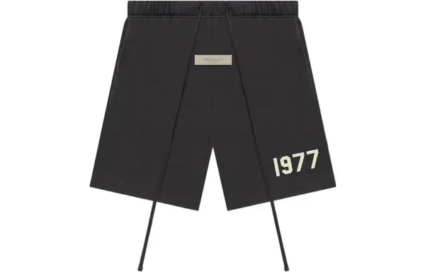 Fear Of God Ss22 Faded Black Fleece Shorts With Drawstring And Logo Detail