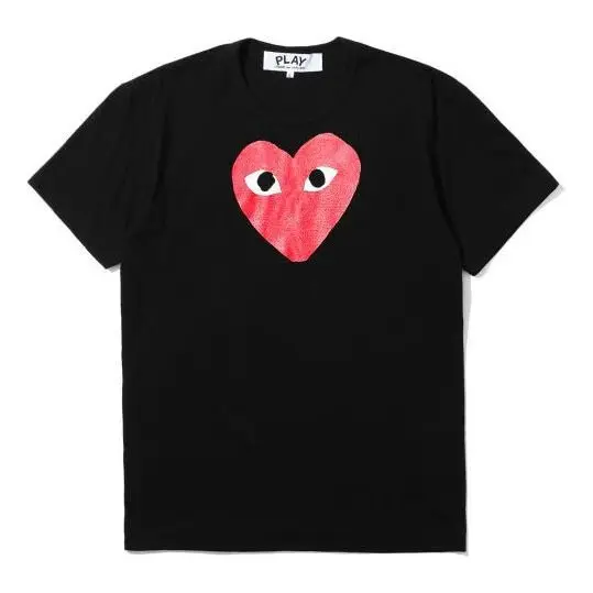 Play Comme Des Garcon Red Heart T-shirt - Black
