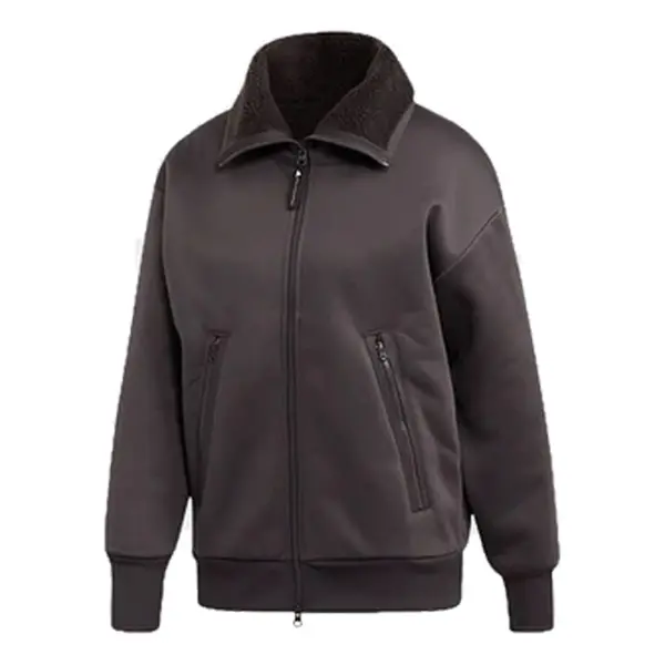 Adidas Fleece Zip-up Jacket With Stand Collar - Default Color