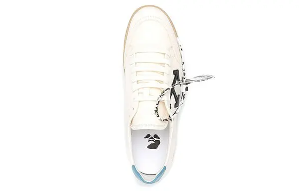 Off-White Lace-up Sneakers With Spliced Detailing