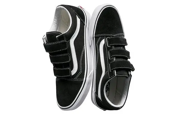 VANS Old Skool Velcro Suede Sneakers - Black