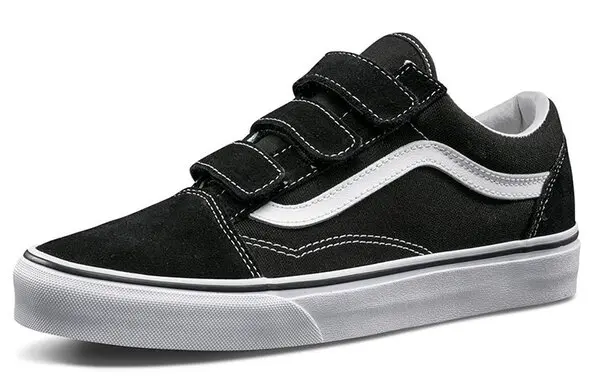 VANS Old Skool Velcro Suede Sneakers - Black
