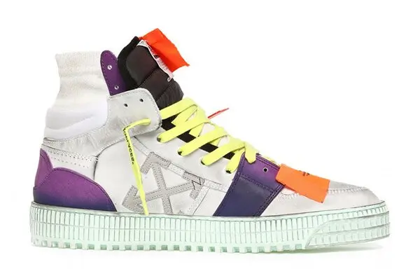 Off-White Court Leather High Top Sneakers - Multi-color