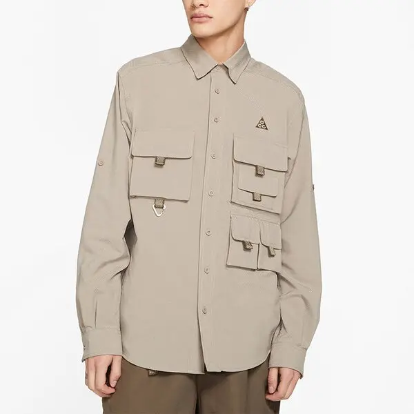 Nike Dri-fit Adv Uv Devastation Trail Jacket - Khaki