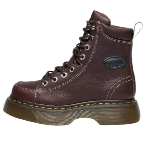 Dr. Martens Buzz 8-eye Grizzly Lace Up Boots - Dark Brown