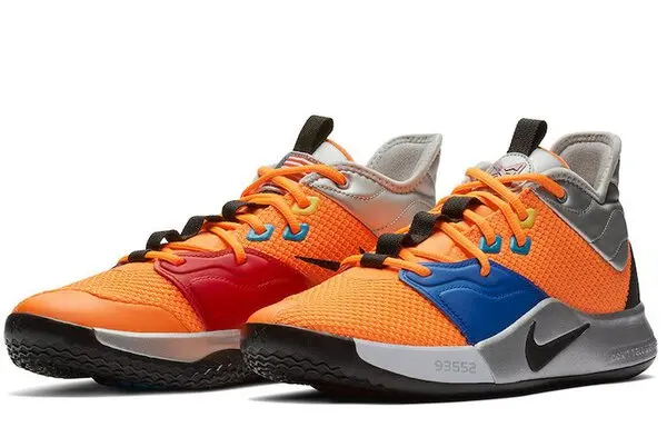 Nike Pg 3 Nasa Basketball Sneakers - Orange/gray