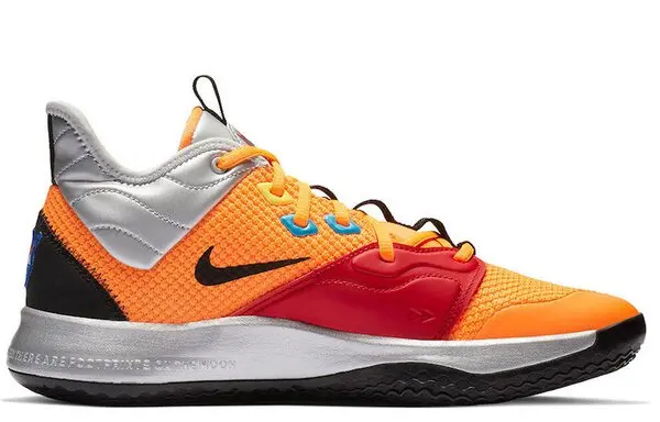 Nike Pg 3 Nasa Basketball Sneakers - Orange/gray
