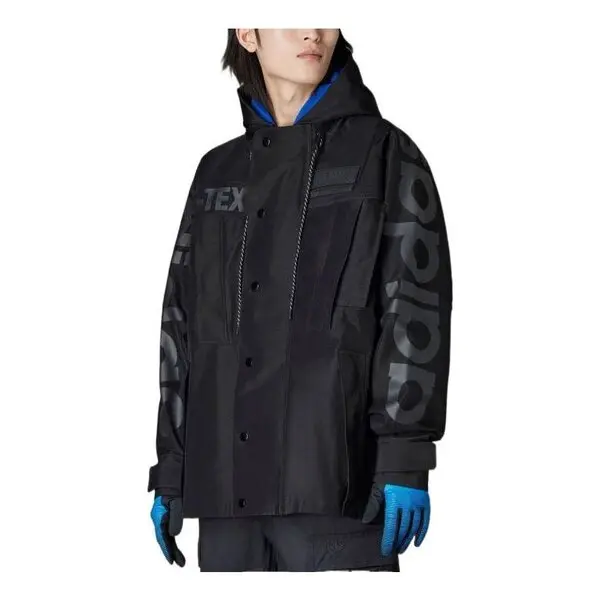 Adidas Blue Version Gore-tex Climacool Outdoor Adventure Jacket - Black/blue