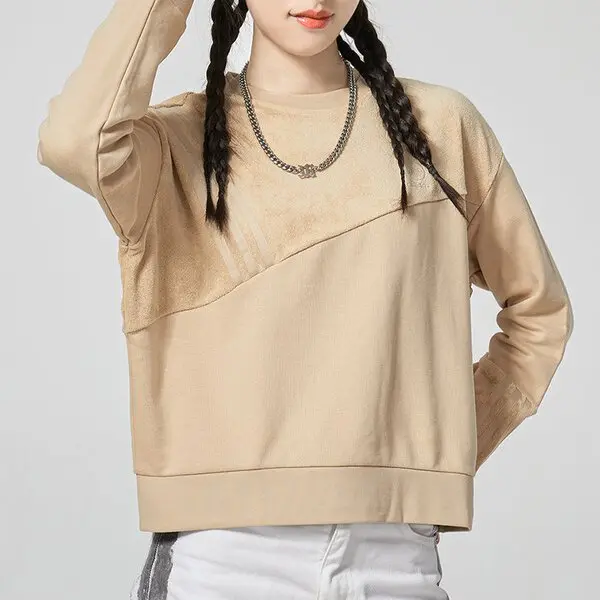 Adidas Neo Vbe Sweat1 Knitted Crew Neck Pullover - Tan