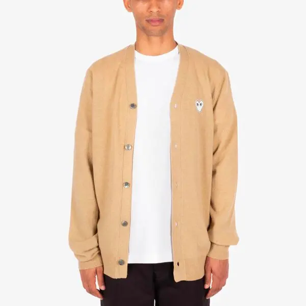 Play Comme Des Garcon Cardigan With Heart Appliqu