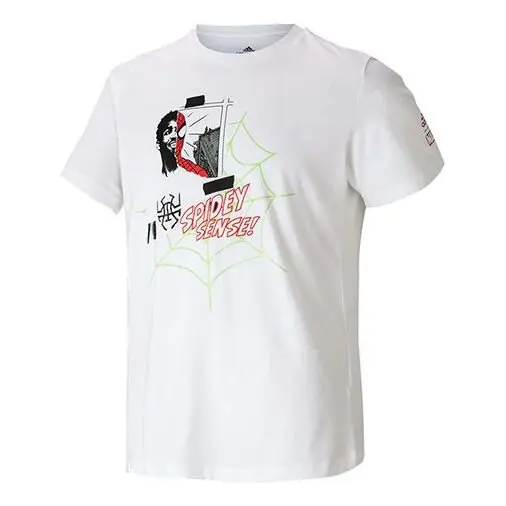 Adidas Spida Sense Tee Basketball Sports Short Sleeve - White