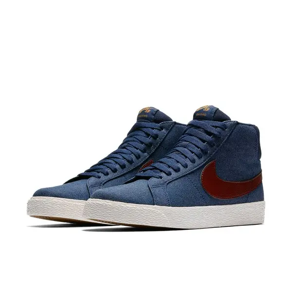 Nike Blazer Mid Sneakers - Binary Blue/dark Team Red
