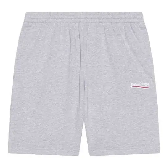 Balenciaga Political Campaign Sweat Shorts - Grey