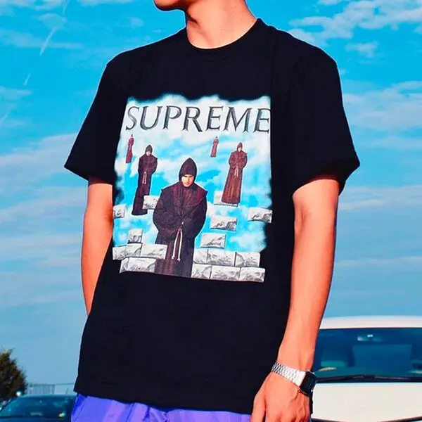 Supreme Levitation Printing Short Sleeve T-shirt - Black