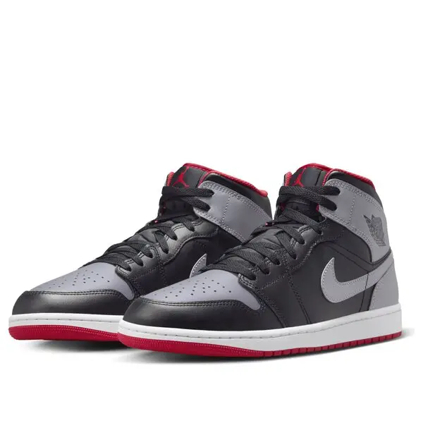 JORDAN 1 Mid Se - Grey/red/black