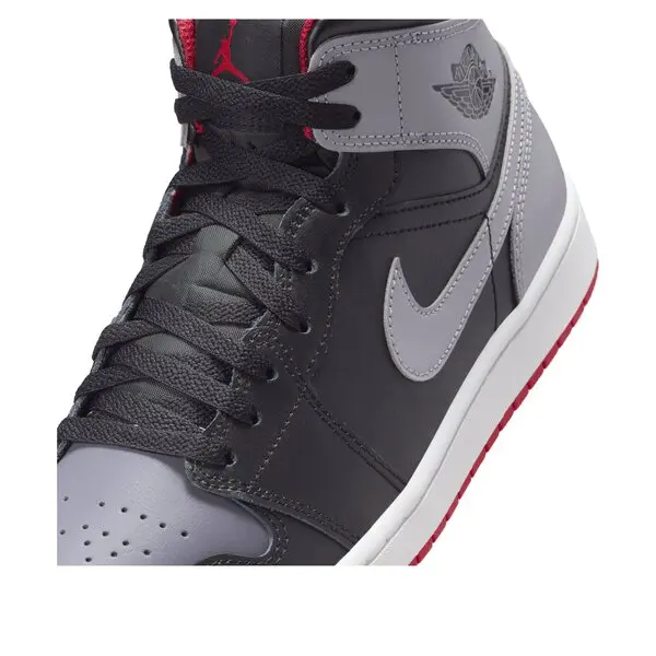 JORDAN 1 Mid Se - Grey/red/black