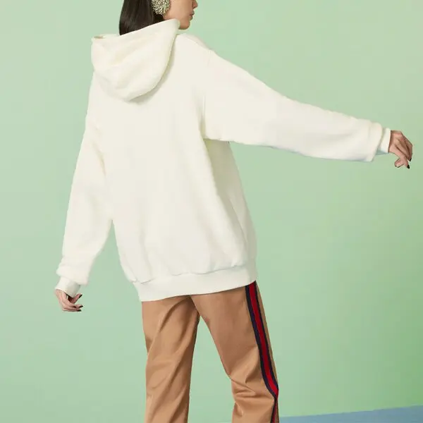 Gucci Cotton Jersey Hoodie - White