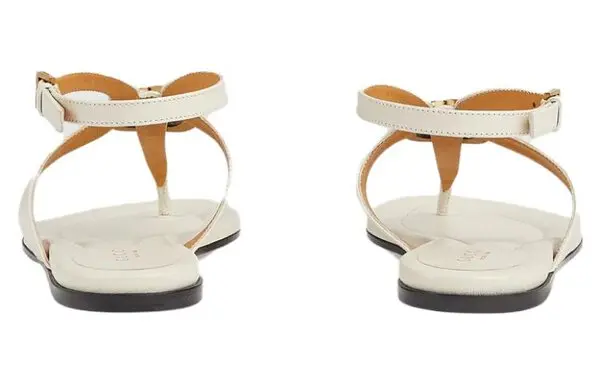 Gucci Leather Double G Thong Sandal