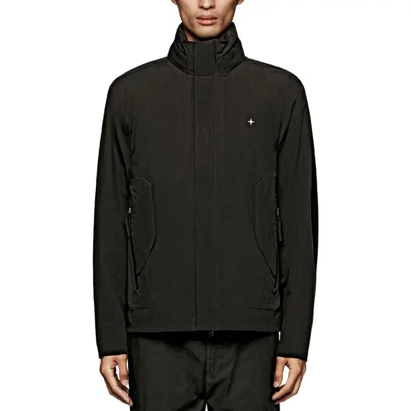 Stone Island Logo Embroidered High-neck Jacket