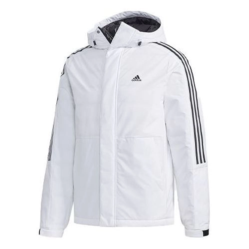 Adidas Waterproof Down Jacket With Hood - White