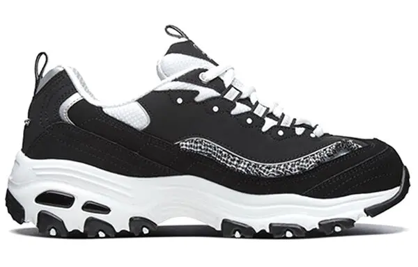 Sketchers D'lites Athletic Lace Up Sneakers - Black
