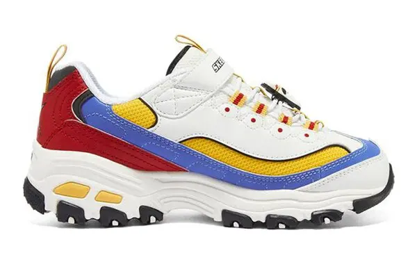 Sketchers D'lites "white Red Yellow" Low Top Sneakers - White/red/yellow