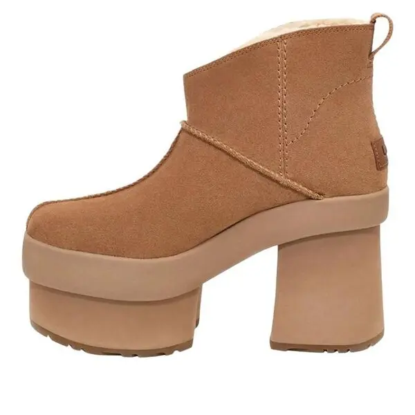 UGG New Heights Platform Mini Boots - Chestnut