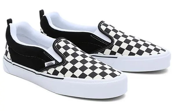 VANS Knu Slip-on Checkerboard Sneakers - Black/white