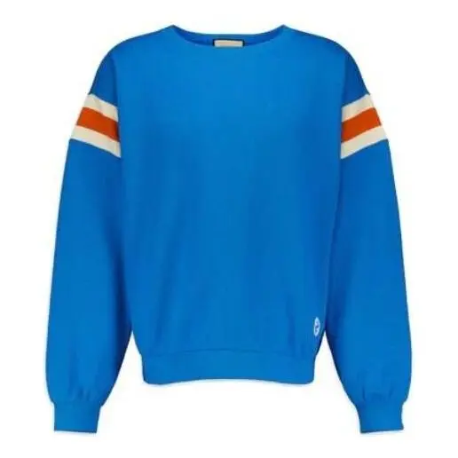 Gucci Sweatshirt With Sporty Stripes - Blue
