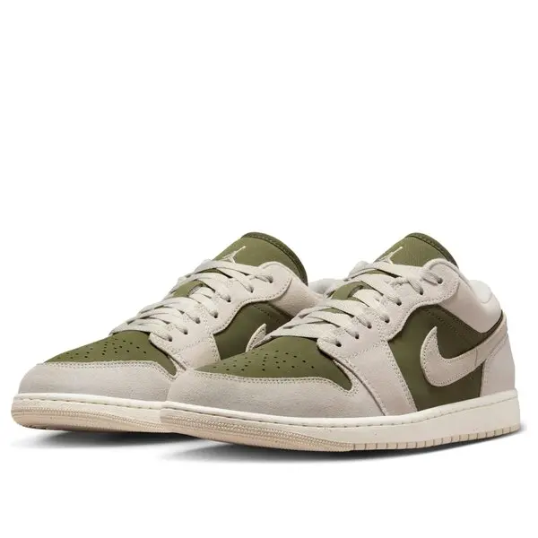 JORDAN 1 Low "medium Olive - Medium Olive/sail/light Orewood Brown