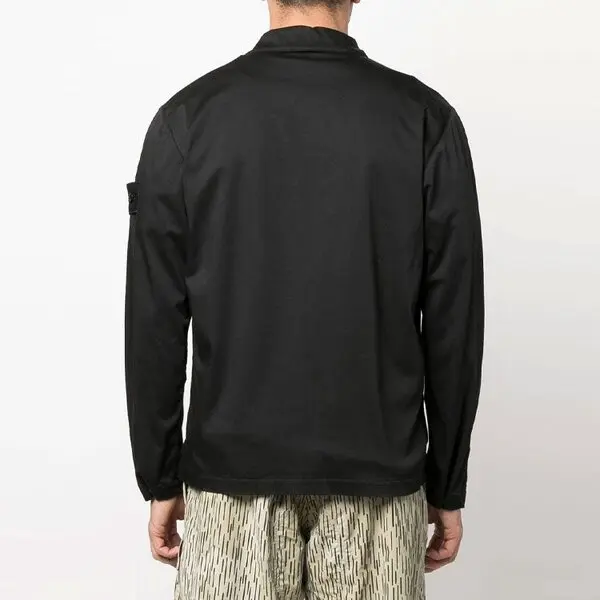 Stone Island Ghost Stretch Cotton Shirt Jacket - Black