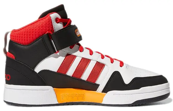 Adidas Postmove Mid High Top Sneakers - White/black/red