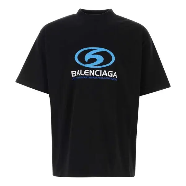 Balenciaga Surfer T-shirt 'black Blue - Black/blue