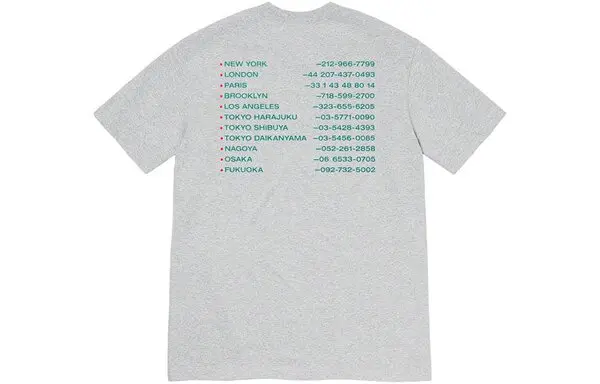 Supreme Fw19 Week 1 New Shit Tee Alphabet Logo Short Sleeve Gray - Grey
