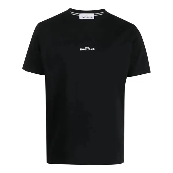 Stone Island Embroidered T-shirt - Black