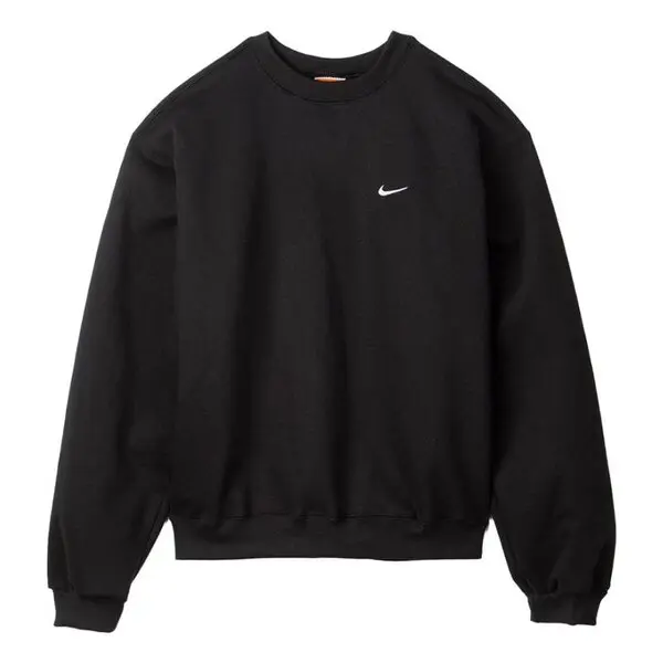 Nike Lab Nrg Fleece Crew Round Neck Pullover 'black - Black/multi-color