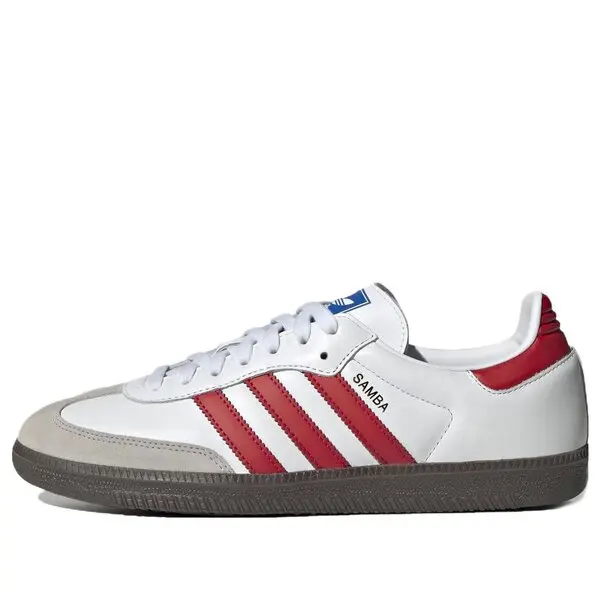 Adidas Samba Og Low Top Sneakers - White/brown/red
