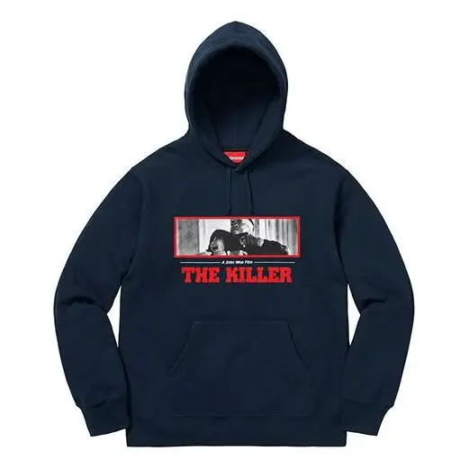 Supreme Fw18 The Killer Hooded Sweatshirt - Navy Blue
