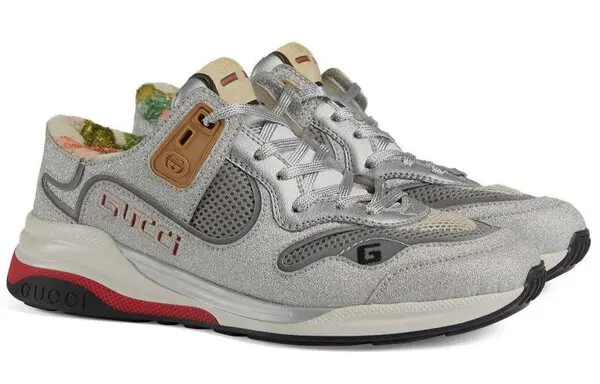 Gucci Ultrapace Low Top Sneakers - Silver