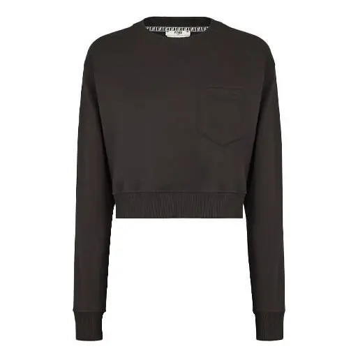 Fendi Cropped Sweatshirt - Black