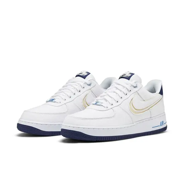 Nike Force 1 Premium Low Top Sneakers - White/blue